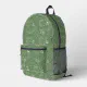 Green Sports Pattern Printed Backpack | Zazzle