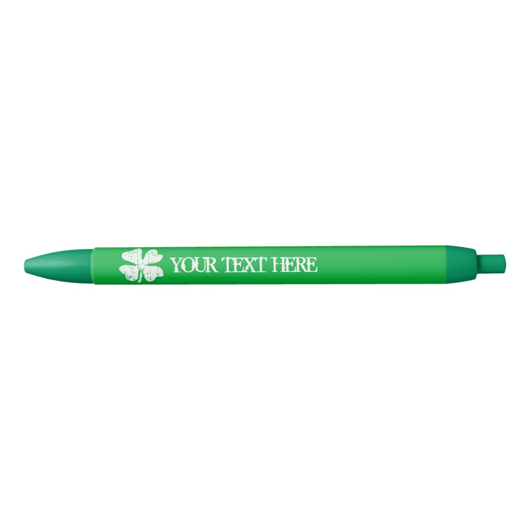 Green St Patrick's Day party pens with shamrock | Zazzle