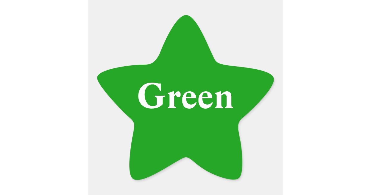 Green star Sticker | Zazzle