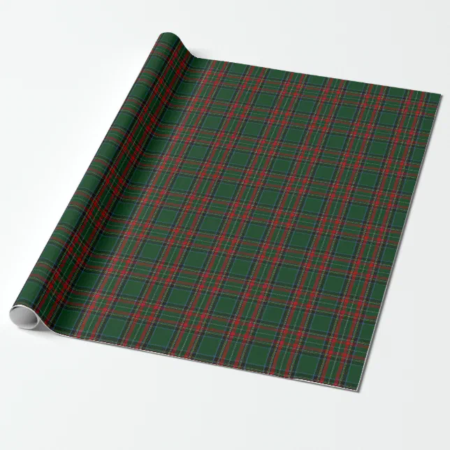 Green Stewart Plaid Wrapping Paper | Zazzle