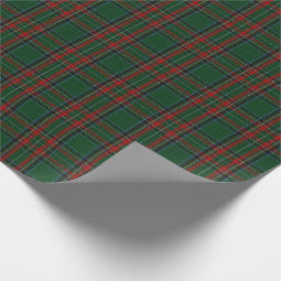 Green Stewart Plaid Wrapping Paper | Zazzle