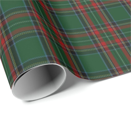 Green Stewart Plaid Wrapping Paper | Zazzle
