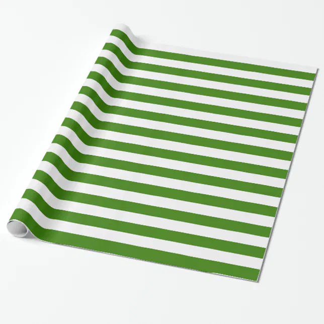 Green Stripes on custom Color Wrapping Paper | Zazzle