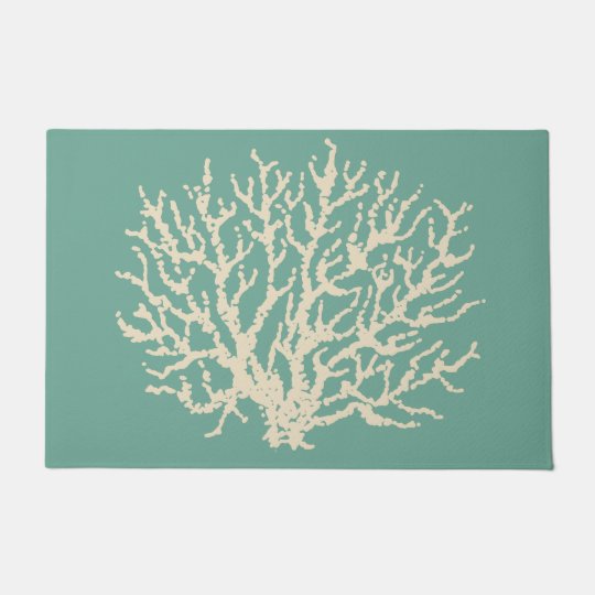 Green Summer Sea Coral Doormat Rug | Zazzle.com