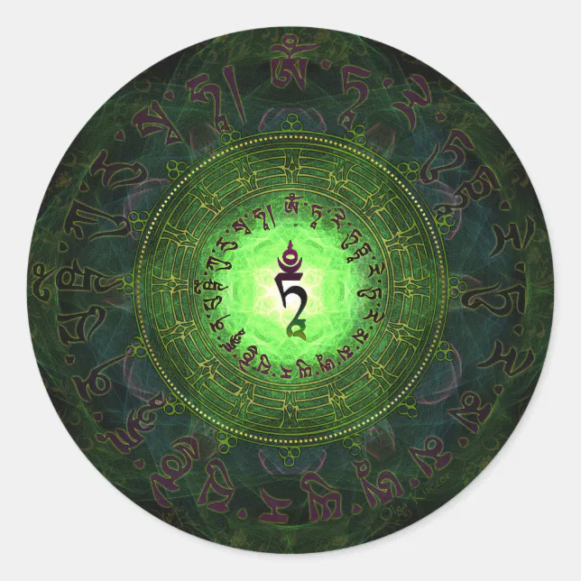 Green Tara - Protection from dangers and suffering Classic Round ...
