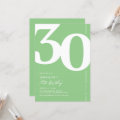 Green Thirty 30th Birthday Party Invitations | Zazzle