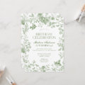 Green Toile De Jouy French Floral Birthday Party Invitation | Zazzle