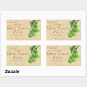 Green tomato relish or canning rectangular sticker | Zazzle