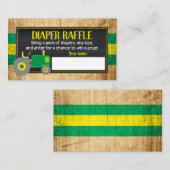 Green Tractor Baby Shower Diaper Raffle Ticket Enclosure Card | Zazzle