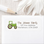 Green Tractor Farm Return Address Label | Zazzle