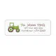 Green Tractor Farm Return Address Label | Zazzle