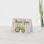 Green Tractor Farm Thank You Card | Zazzle
