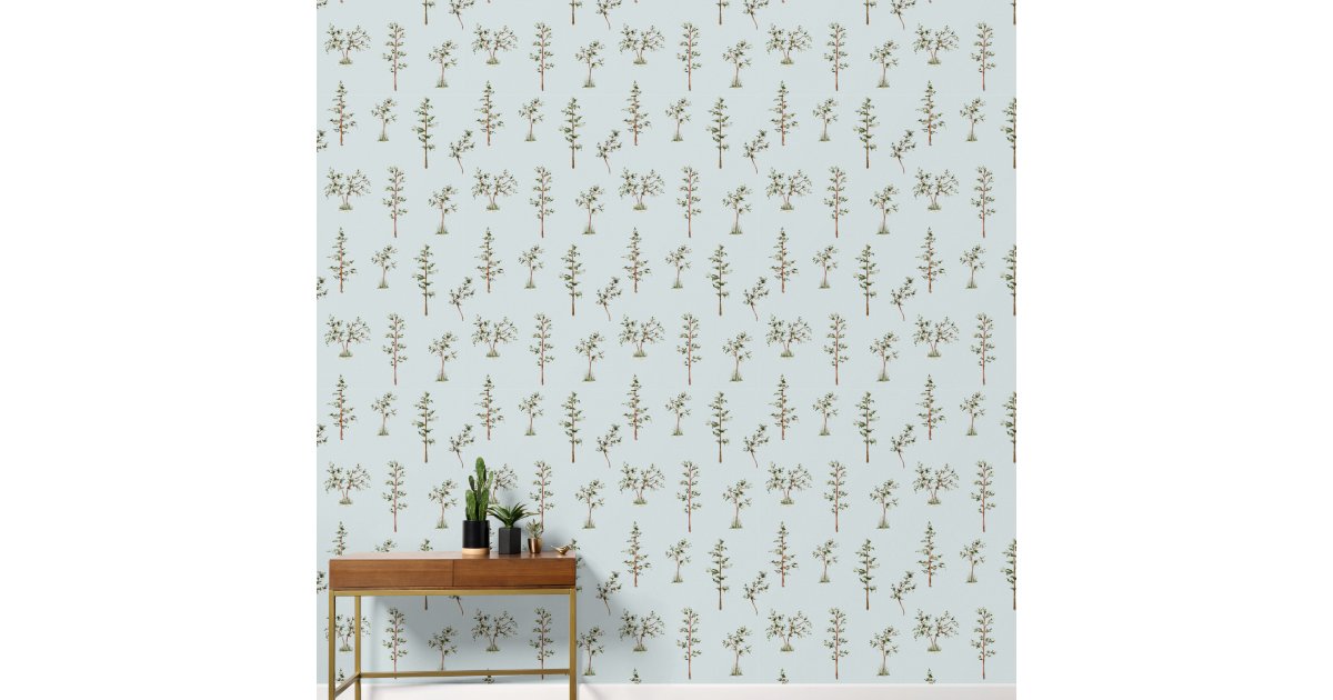 Green Tree Forest Pattern Wallpaper | Zazzle
