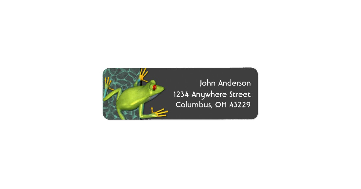 Green Tree Frog Return Address Labels | Zazzle