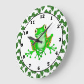 Green Tree frog wall clock | Zazzle