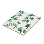 Green Tree Leaf Pattern Ceramic Tile | Zazzle