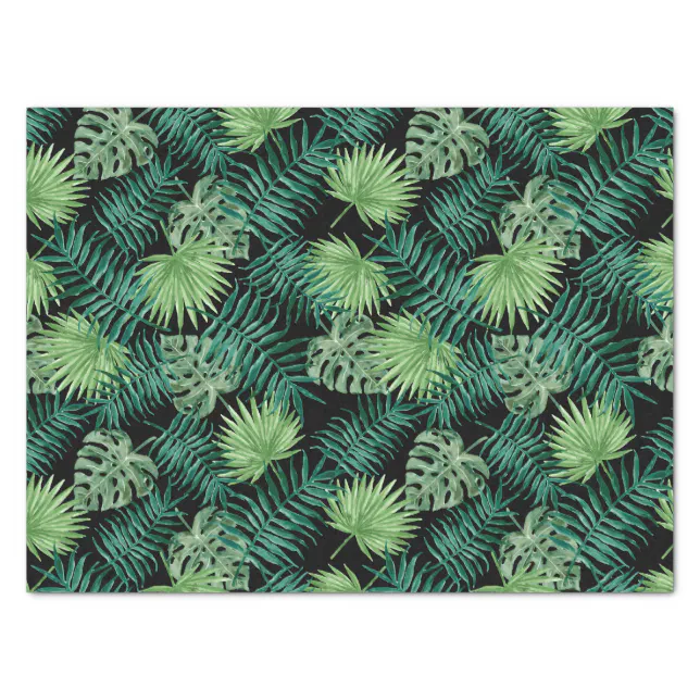 Green Tree Leaves Plants Pattern Tissue Paper | Zazzle
