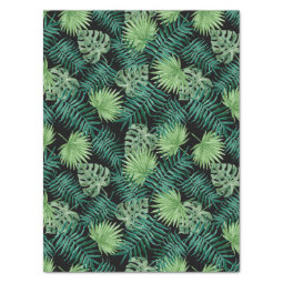 Green Tree Leaves Plants Pattern Tissue Paper | Zazzle