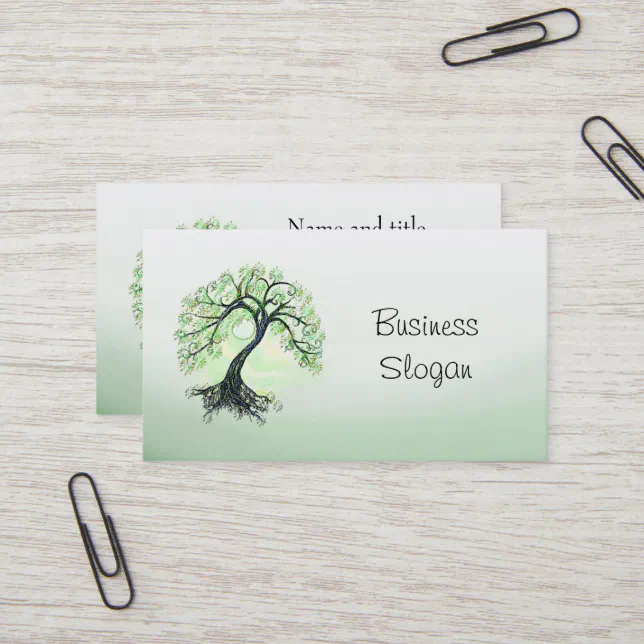 Green Tree of Life Business Card | Zazzle