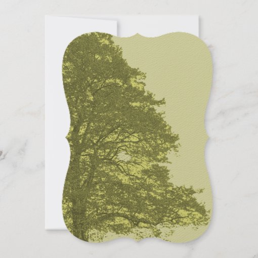Green Tree Wedding Invitation | Zazzle