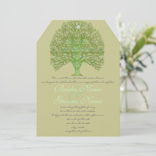 Green Tree Wedding Invitation | Zazzle