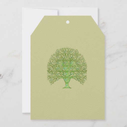 Green Tree Wedding Invitation | Zazzle