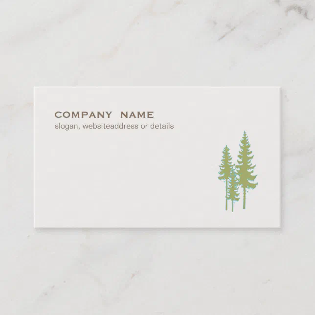 Green Trees Evergreen Nature and Landscaping Business Card | Zazzle
