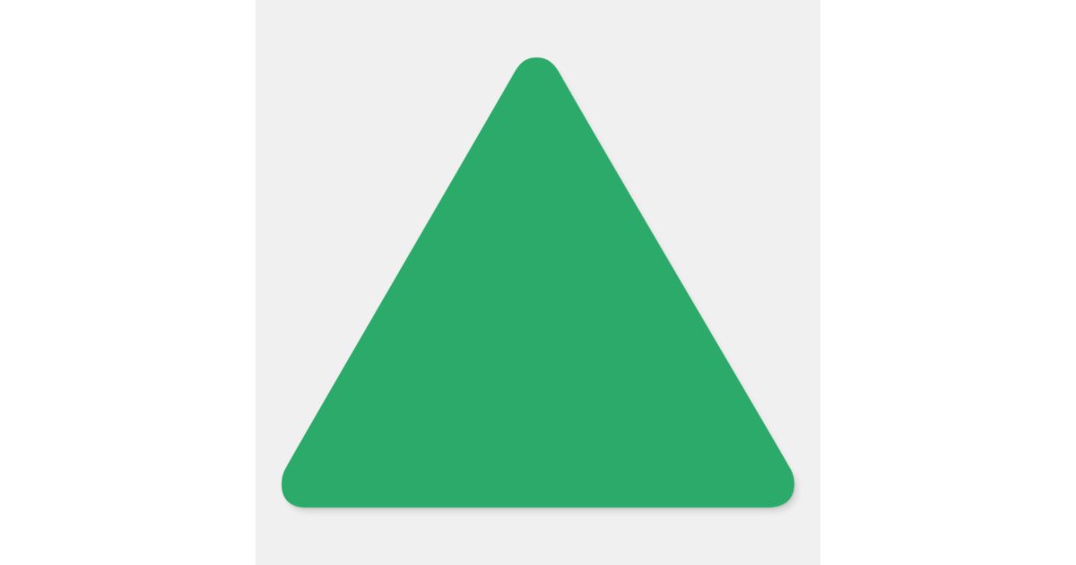 Green Triangle Sticker | Zazzle
