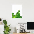 Green Tropical Palm Banana Leaves Poster | Zazzle