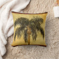 Green Tropical Palm Tree Hawaiian Vintage Palms Throw Pillow | Zazzle