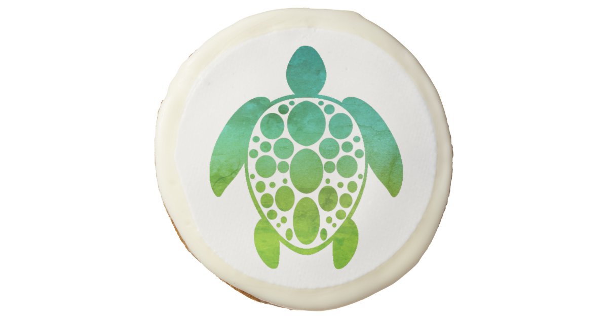 Green Turtle Sugar Cookie | Zazzle