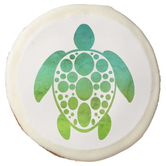 Green Turtle Sugar Cookie | Zazzle.com