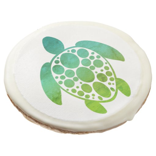Green Turtle Sugar Cookie | Zazzle
