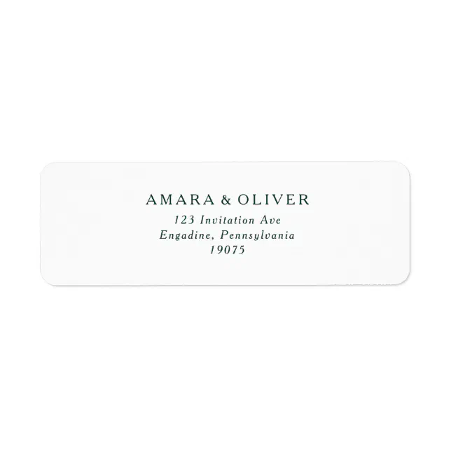Green Typography Return Address Label | Zazzle
