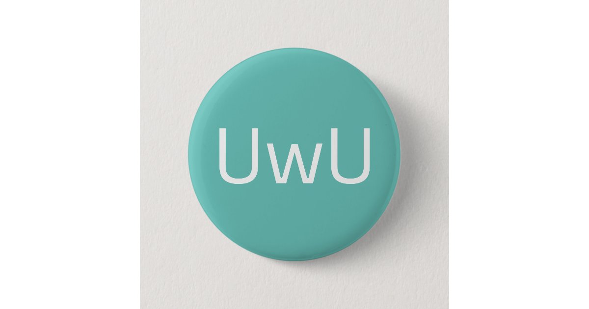 Green UwU Face Button | Zazzle