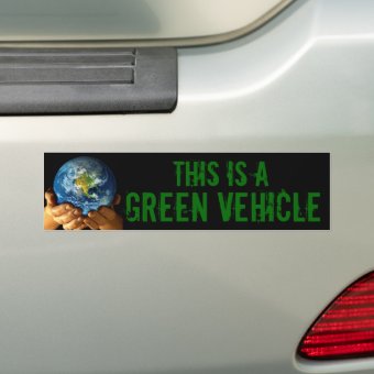GREEN VEHICLE BUMPER STICKER | Zazzle