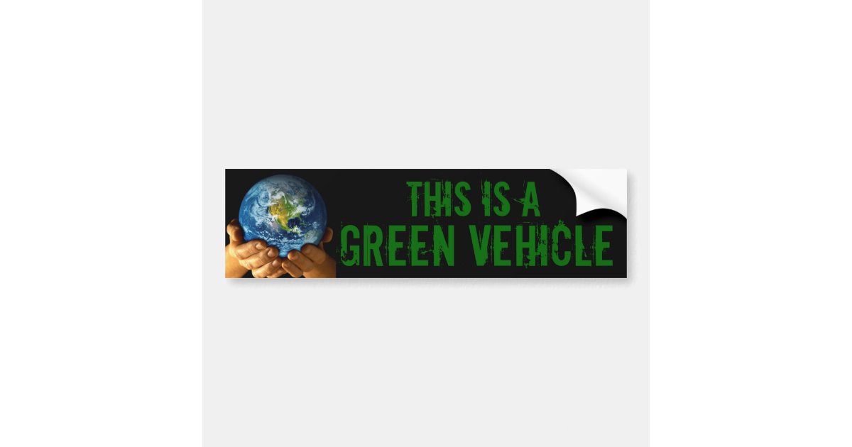 GREEN VEHICLE BUMPER STICKER | Zazzle