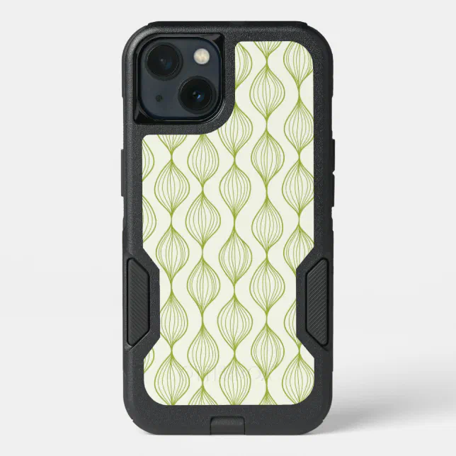 Green vertical ogee pattern background otterbox iPhone case | Zazzle