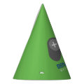 Green Video Game Controller Kids Birthday Party Hat | Zazzle
