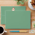 Green Vintage Retro Santa Claus Return Address Envelope | Zazzle