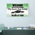 Green Watercolor Border Class Reunion Welcome Banner | Zazzle