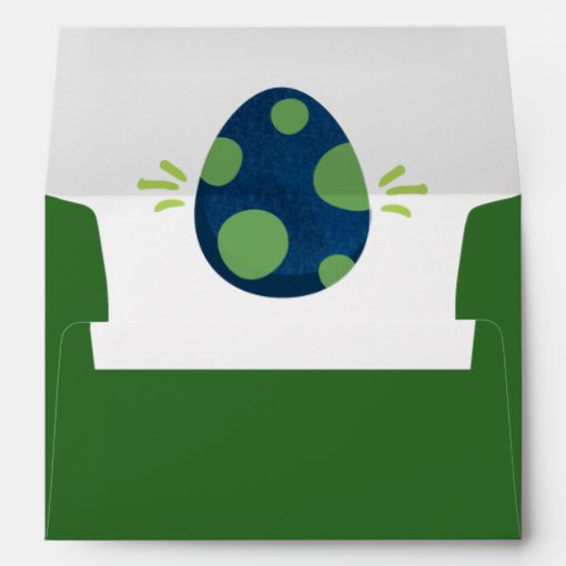 Green Watercolor Dinosaur A7 Invitation Envelopes | Zazzle