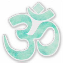 Green Watercolor Om Symbol Sticker | Zazzle