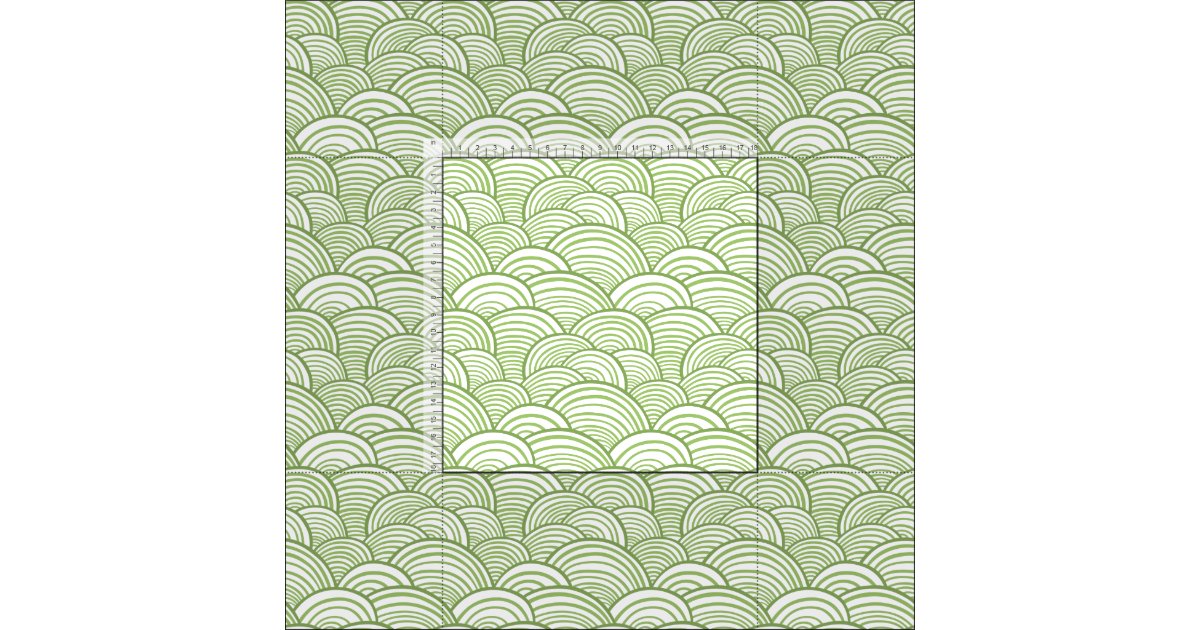 Green wave pattern fabric | Zazzle