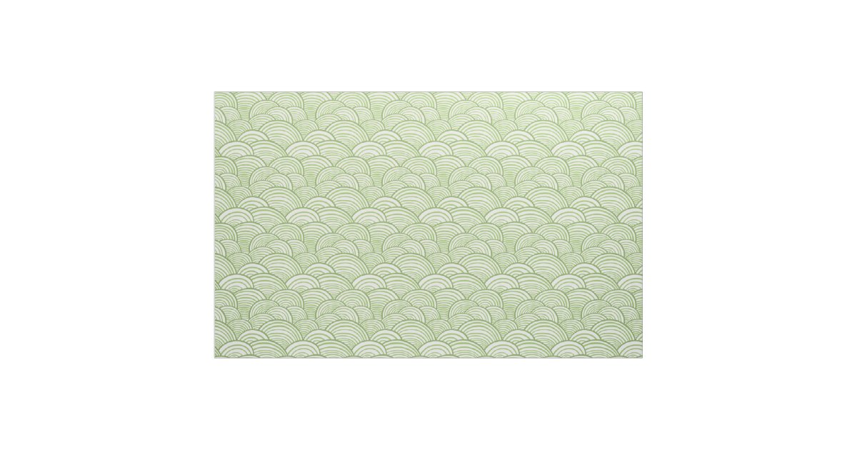 Green wave pattern fabric | Zazzle