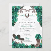 Green Western Charro Ranchero Quinceanera Invitation | Zazzle