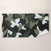 Green White camo camouflage army pattern Bath Towel | Zazzle