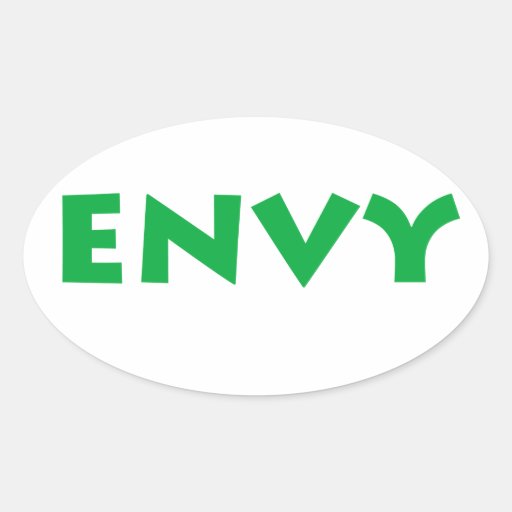 Green with Envy Sticker! Oval Sticker | Zazzle