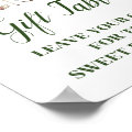 Green Woodland Table Sign - Gift table Sign 8x10 | Zazzle