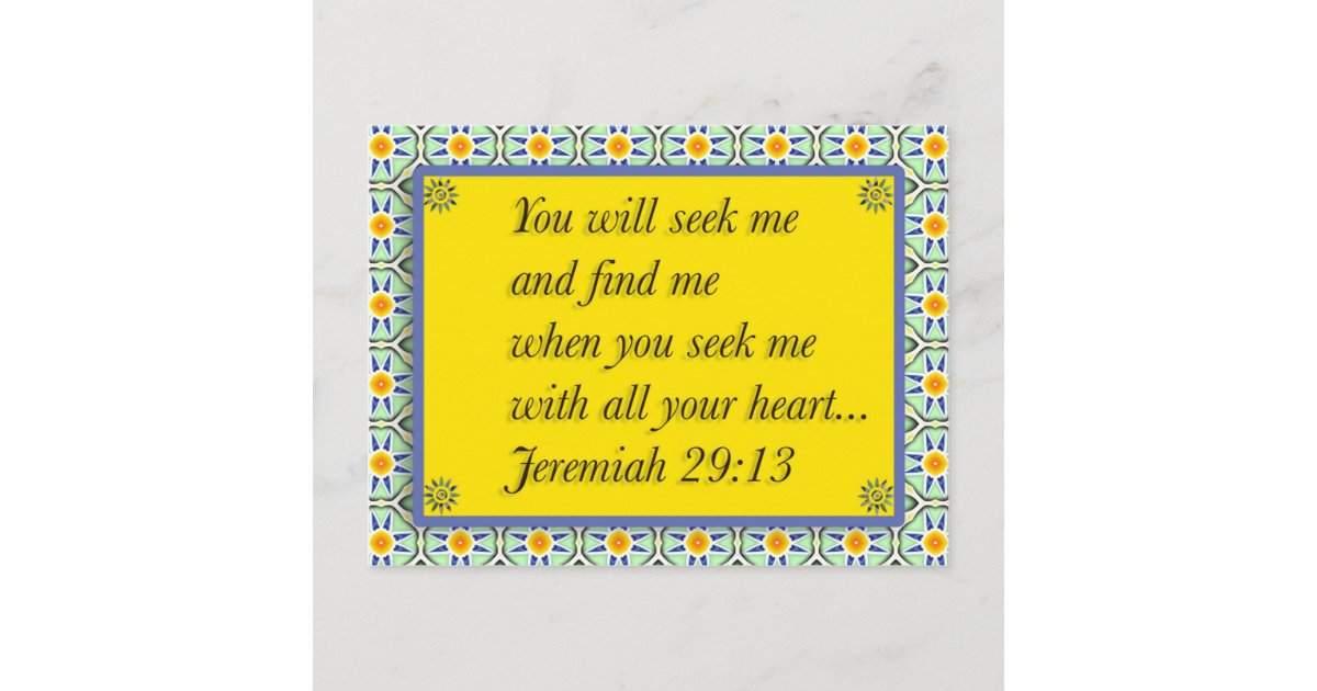 Green Yellow Blue Christian Bible Verse Postcard | Zazzle
